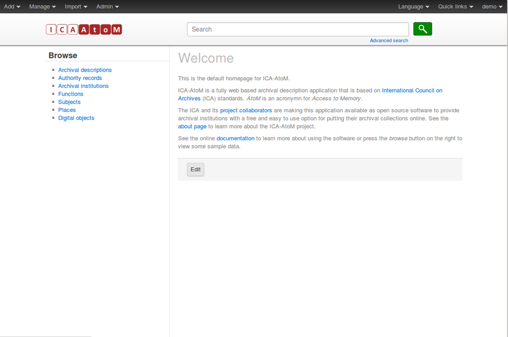 Home page - ICA-AtoM